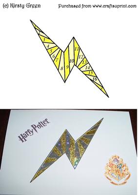 Iris Folding Lightning Bolt Pattern - CUP414910_1914 | Craftsuprint