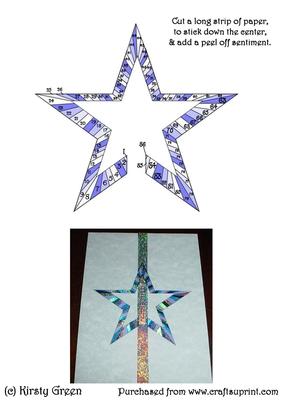 Iris Folding Floating Star 1 Pattern - CUP414965_1914 | Craftsuprint