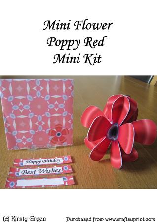 Mini 3D Flower Poppy Red Mini Kit - CUP426457_1914 | Craftsuprint