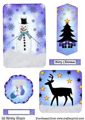 Mini Inked Toppers - Christmas Night - Distressed Ink - CUP474291_1914 ...