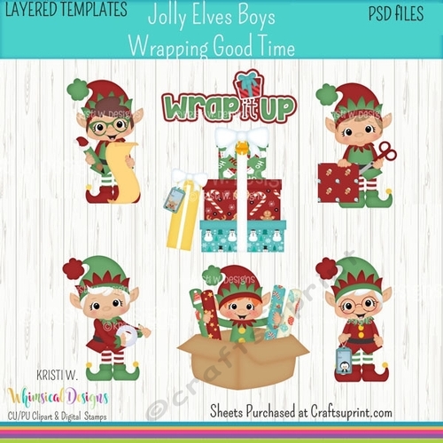 Jolly Wrapping Elves Boys Light Skin - CUP1016188_104189 | Craftsuprint