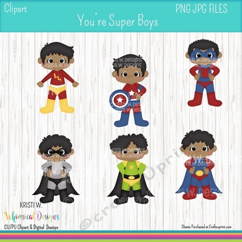 Youre Super Boys Dark Skin - CUP1016191_104189 | Craftsuprint