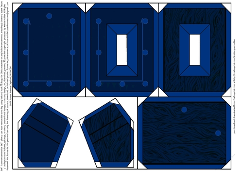 Navy Wood Print Tabletop Frame Christmas holiday tree ornament favor ...