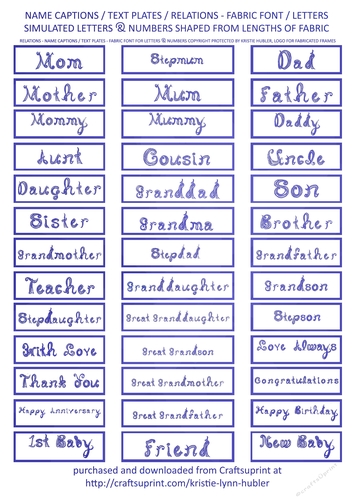 Name Captions Title Relations Text Plates Tags with Navy Blue Line Art ...