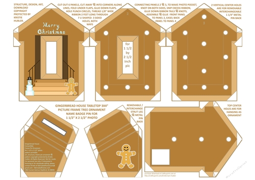 Gingerbread House Gingerbread Man Marshmallow Snowman Merry Christmas ...