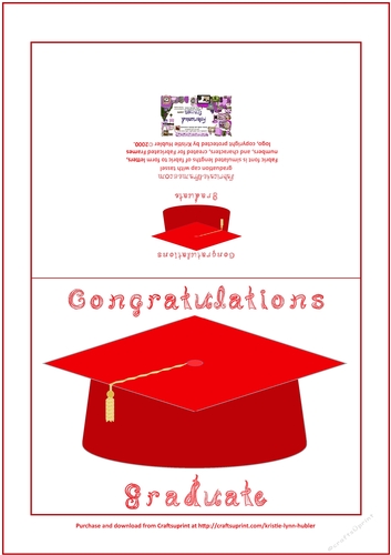 Congratulations Graduate Red Fabric Font Red Cap And Gold Tassel Card ...