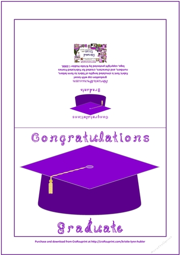 Congratulations Graduate Purple Fabric Font Purple Cap And Gold Tassel ...