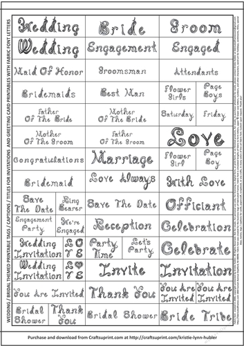 51 Wedding Party Themed Tags Captions Dark Silver Gray Fabric Font For ...