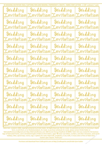 40 Wedding Invitation Tags Captions Gold Fabric Font Letters With ...