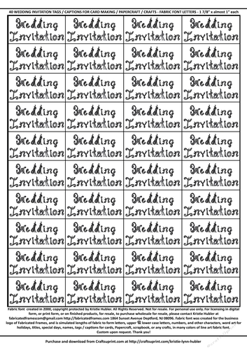 40 Wedding Invitation Tags Captions Black Fabric Font Letters With ...