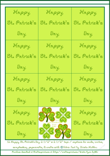 12 St Patricks Day warm green fabric font heart diamond clovers grass ...