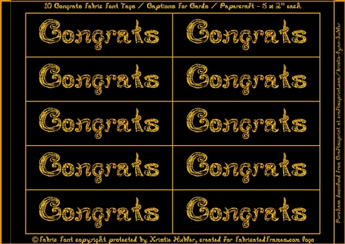 10 Congrats Black Captions Tags Printable For Cards With Fabric Font ...