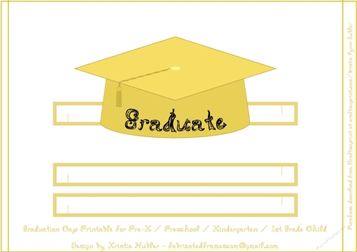 Graduation Cap Gold Printable Paper Hat Black Fabric Font Word Graduate ...