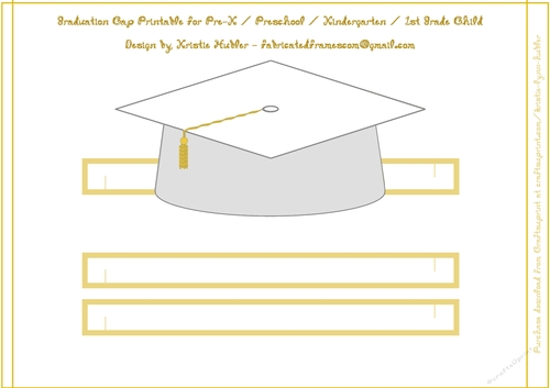 Graduation Cap White Printable Paper Hat - CUP1157594_2305 | Craftsuprint