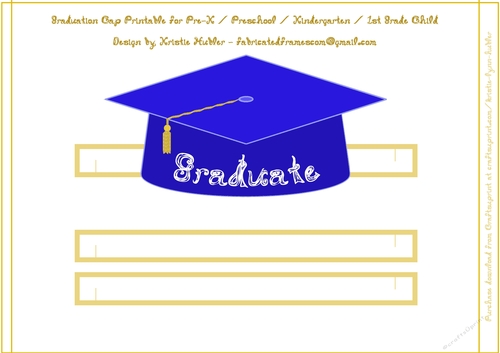 Graduation Cap Blue Printable Paper Hat White Fabric Font Graduate ...