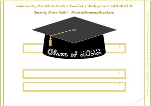 Graduation Cap Black Printable Paper Hat White Fabric Font Class of ...
