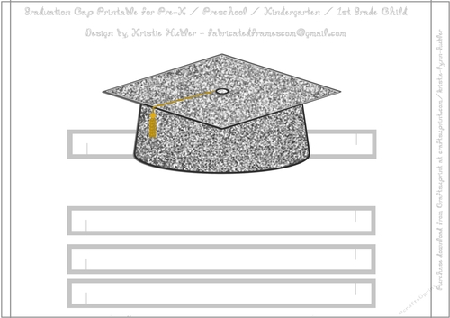 Graduation Cap Silver Glitter Printable Paper Hat - CUP1158589_2305 ...