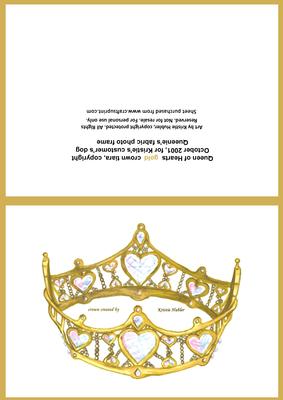 Queen of Hearts Gold Crown Tiara Digital Art Kristie Hubler - CUP640759 ...