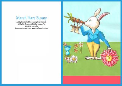 March Hare Easter A4 Card Download - CUP668954_2305 | Craftsuprint