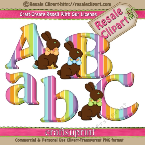 Chocolate Bunny Alpha - CUP851732_70799 | Craftsuprint