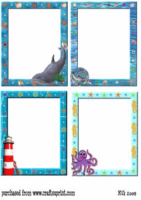 Small Sea Creature Frames - CUP10117_63 | Craftsuprint