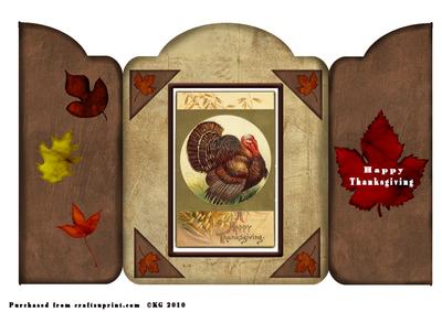 Turkey Folded Card - CUP150387_63 | Craftsuprint