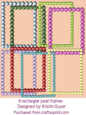 Colored Rectangle Pearl Frames - CUP226729_63 | Craftsuprint