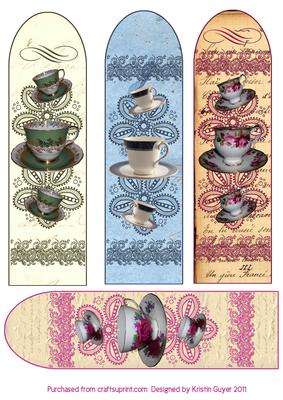Teacup Bookmarks - CUP228995_63 | Craftsuprint