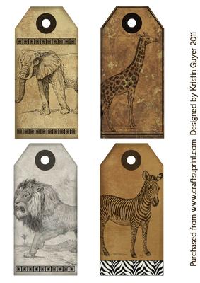 African Vintage Tags - CUP256323_63 | Craftsuprint