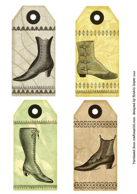 Vintage Boot Tags - CUP287673_63 | Craftsuprint