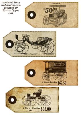 Oldtime Buggy Tags - CUP287674_63 | Craftsuprint