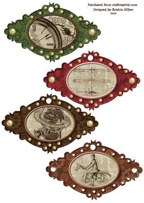 Fancy Steampunk Tags - CUP289302_63 | Craftsuprint