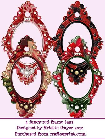 Fancy Red Tag Frames - CUP291283_63 | Craftsuprint