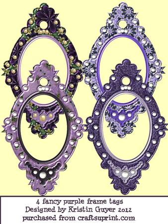 Fancy Purple Tag Frames - CUP291881_63 | Craftsuprint