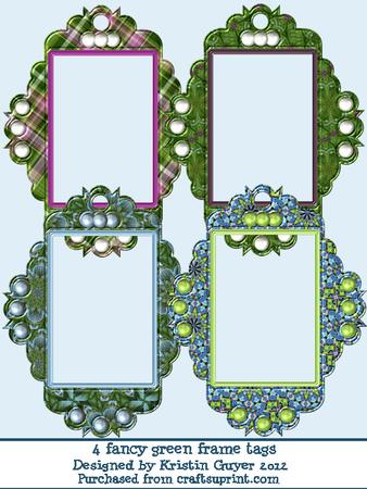 Fancy Green Blue Frames - CUP298815_63 | Craftsuprint