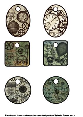 Small Steampunk Tags - CUP302019_63 | Craftsuprint