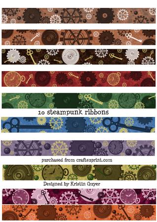 Steampunk Ribbons - CUP369361_63 | Craftsuprint