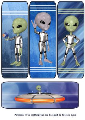 Alien Bookmarks - CUP405150_63 | Craftsuprint