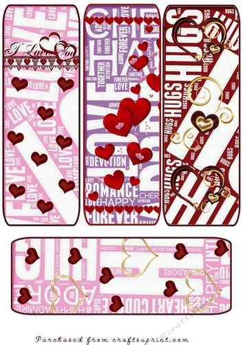 valentine love bookmarks - CUP761743_63 | Craftsuprint
