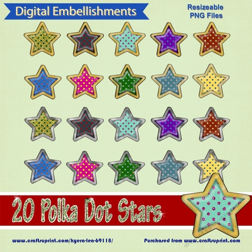 20 Polka Dot PNG Stars with a transparent background - CUP847738_69118 ...
