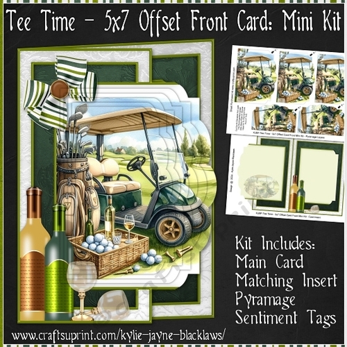 Tee Time - 5x7 Offset Front Card Mini Kit - CUP1309347_1050 | Craftsuprint