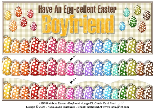 Rainbow Easter - Boyfriend - Large DL 3D Decoupage Card - CUP1369811 ...