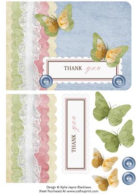 Serenity - Thank You Decoupage Card - CUP223571_1050 | Craftsuprint