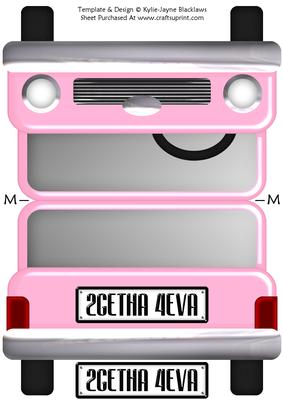 Pink Limousine - 2getha 4eva - Shaped Card - CUP288019_1050 | Craftsuprint