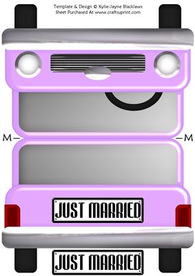 Lilac Limousine - Just Married - Shaped Card - CUP288055_1050 ...