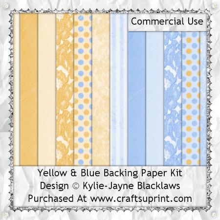 Yellow and Blue Backing Paper Kit - CUP295013_1050 | Craftsuprint