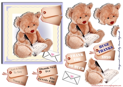 Thank you Teddy - CUP1056252_91508 | Craftsuprint