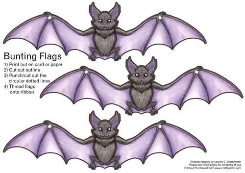 Halloween Batty Bunting - CUP1067856_88163 | Craftsuprint