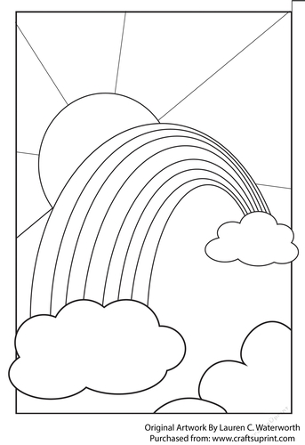 Rainbow Digi Stamp - CUP1108225_88163 | Craftsuprint