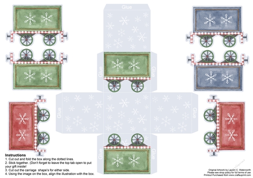 Train Carriage Gift Box - CUP891270_88163 | Craftsuprint